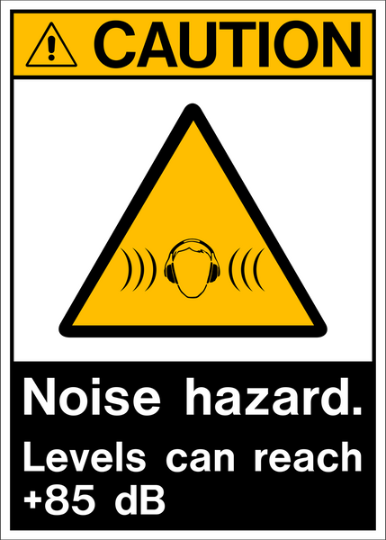 Noise Level +85 dB ANSI Layout Caution Sign | Western Safety Sign