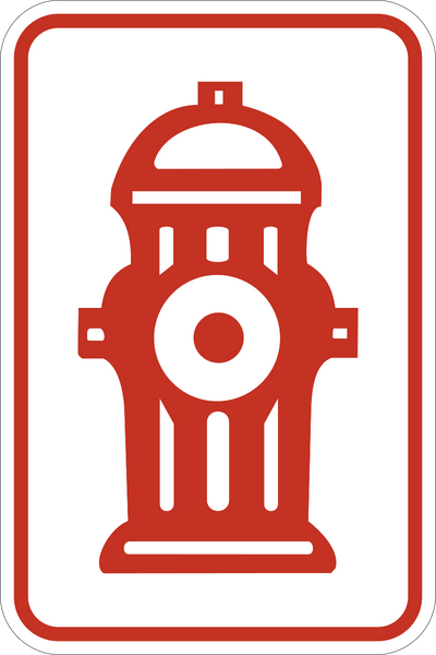 fire hydrant sign vector