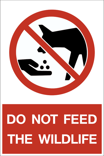 no wild animals sign