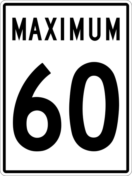 maximum speed limit sign
