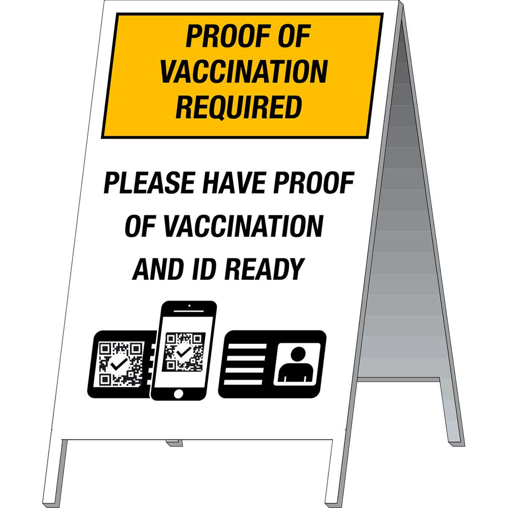 COVID Signage - Proof of Vaccination | Western Safety Sign