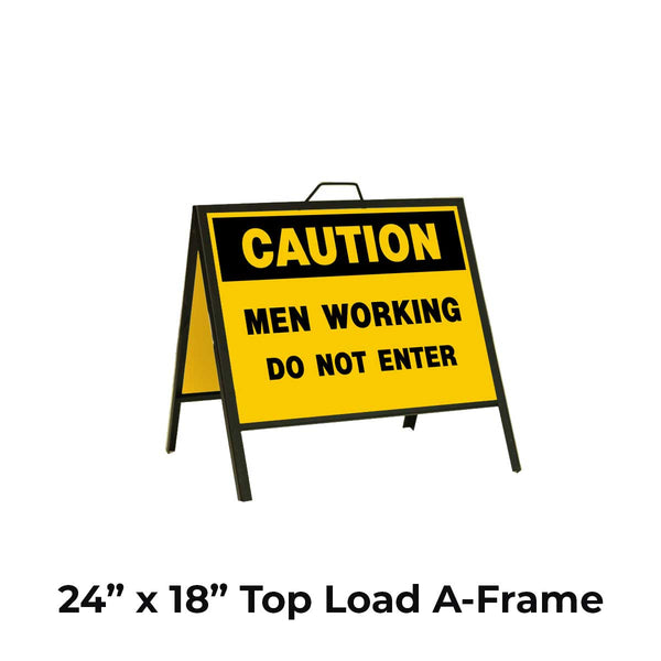 Caution Men Working Do Not Enter A-Frame Sign Stand | Western Safety Sign