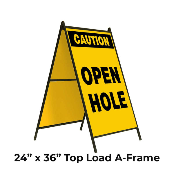 Caution Open Hole A-frame Sign Stand | Western Safety Sign