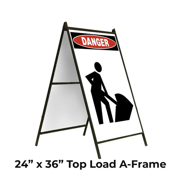 Danger Roadwork Symbol A-Frame Sign Stand | Western Safety Sign