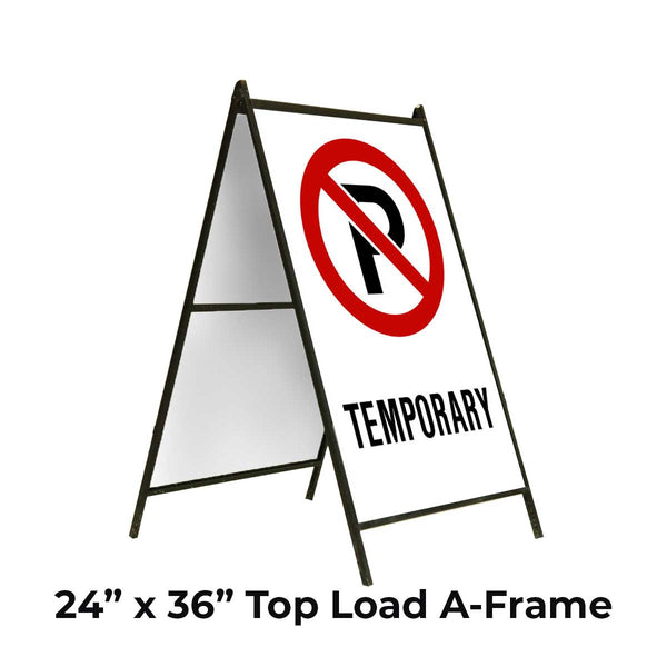No Parking Temporary A-Frame Sign Stand | Western Safety Sign