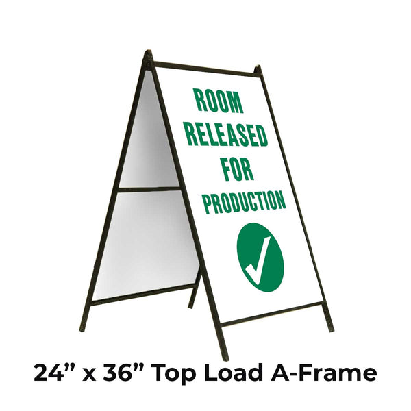 Room Released for Production A-Frame Sign Stand | Western Safety Sign