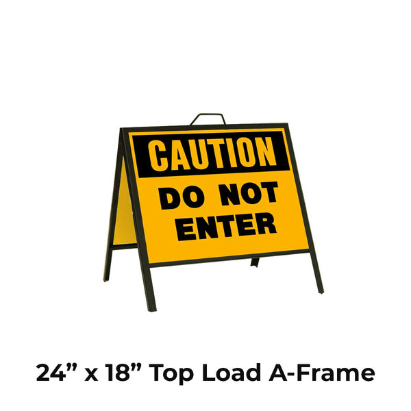 Caution Do Not Enter A-Frame Sign Stand | Western Safety Sign