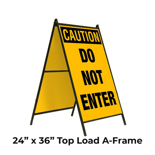 Caution Do Not Enter A-Frame Sign Stand | Western Safety Sign