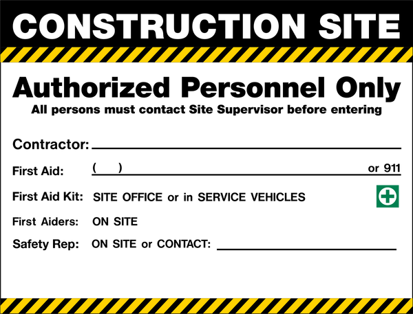 Access Construction Site | Western Safety Sign