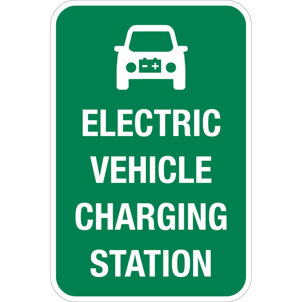Electric Vehicle Charging Green Parking Signs | Western Safety Sign