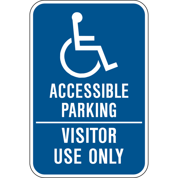 Accessible Reserved Visitor Parking Sign | Western Safety Sign