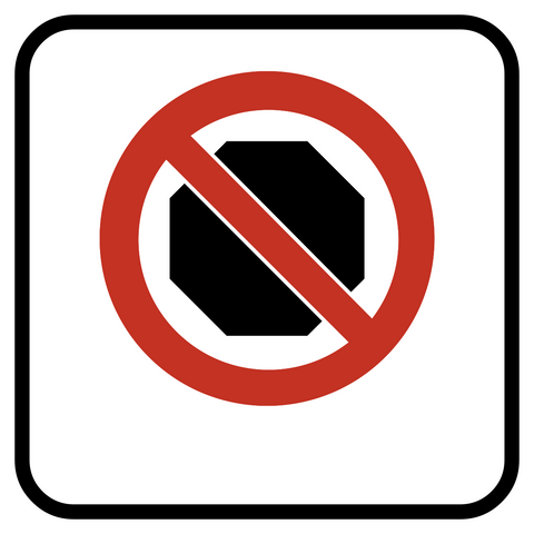 black stop sign