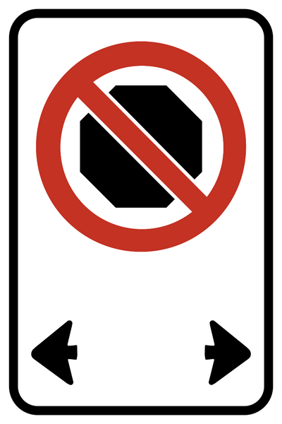 No Stopping Symbol Rectangle Traffic Signs | Western Safety Sign