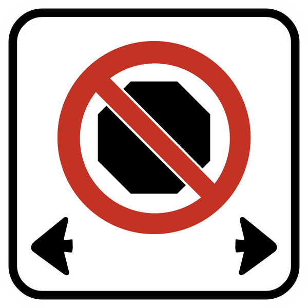 No Stopping Symbol Regulatory Traffic Signs | Western Safety Sign