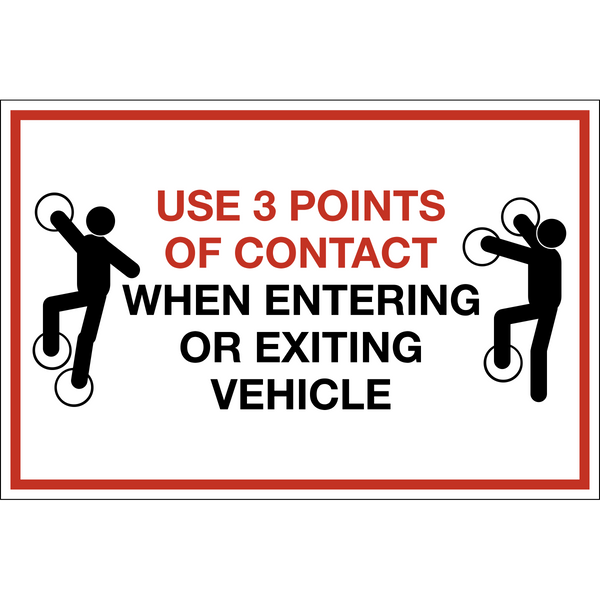 3 Point Contact Sign | Western Safety Sign