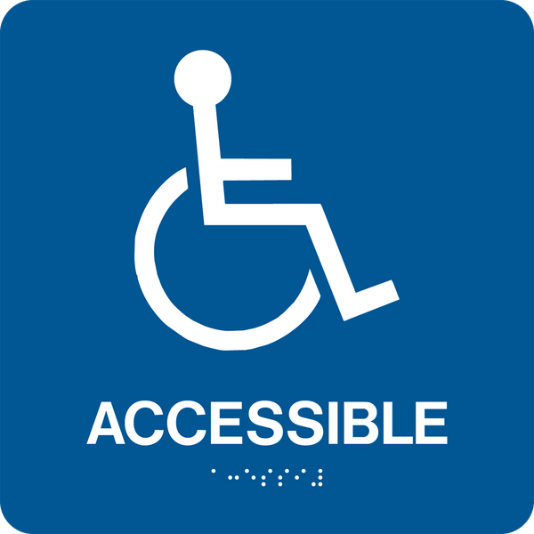 Wheelchair Accessible Square Braille Sign | Western Safety Sign