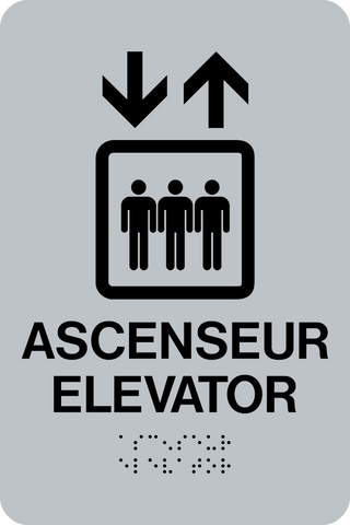 Elevator Bilingual Braille Sign | Western Safety Sign
