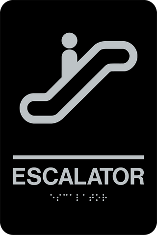 escalator down sign