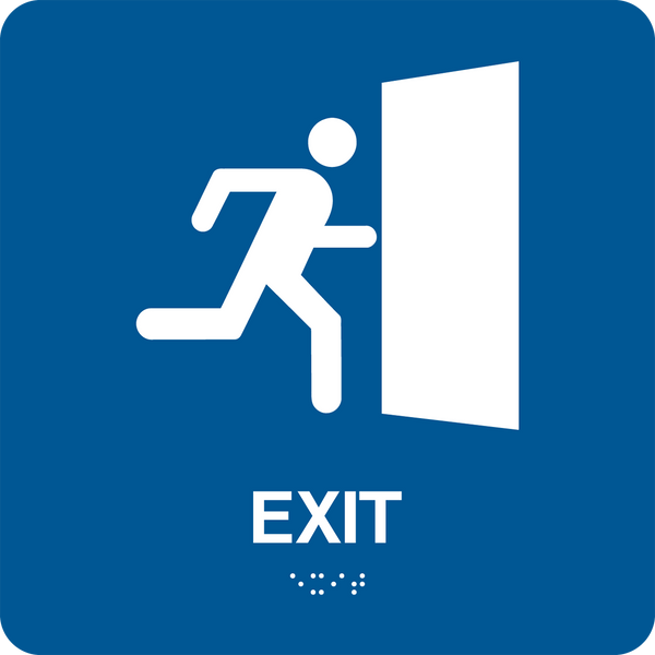 Exit Braille Sign Square | Western Safety Sign