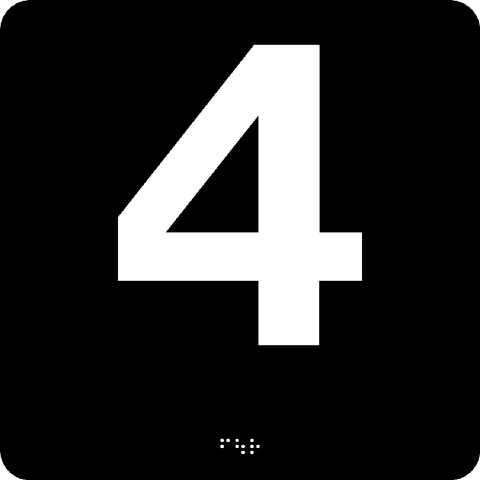 Floor Number Braille Sign | Western Safety Sign