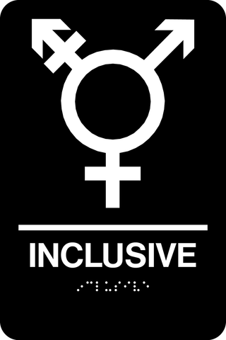 Inclusive Washroom Braille Sign | Western Safety Sign