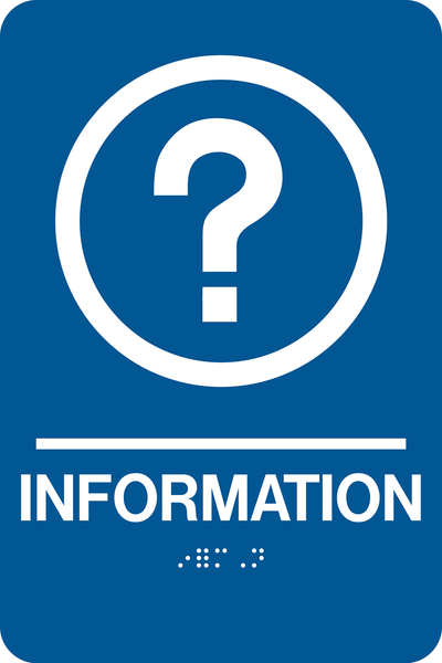 Information Braille Sign Rectangle | Western Safety Sign