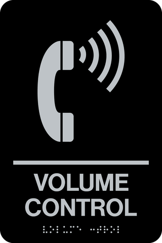 Volume Control Rectangle Braille Sign | Western Safety Sign