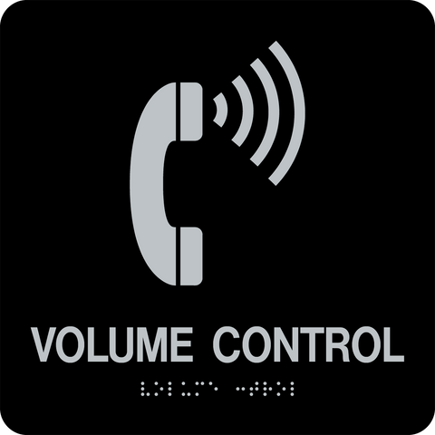 Volume Control Square Braille Sign | Western Safety Sign