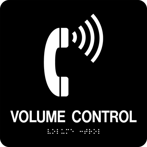 Volume Control Square Braille Sign | Western Safety Sign