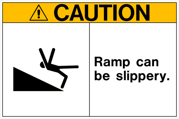 Caution - Ramp can be slippery | Western Safety Sign