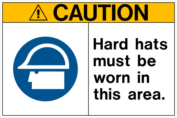 Caution - Head Protection | Western Safety Sign