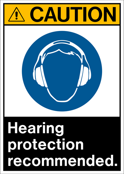 Hearing Protection ANSI Caution Sign | Western Safety Sign