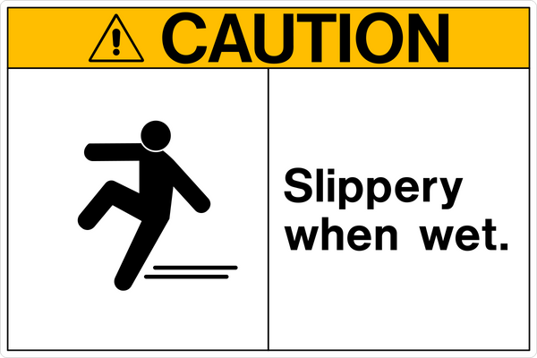Slippery When Wet OSHA Caution Sign | Western Safety Sign