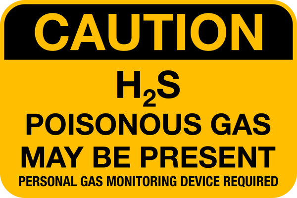 H2S Gas Caution Sign | Western Safety Sign