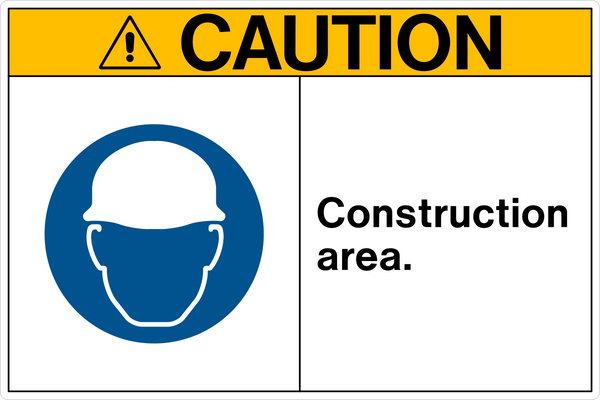 Construction Area OSHA Caution Sign | Western Safety Sign