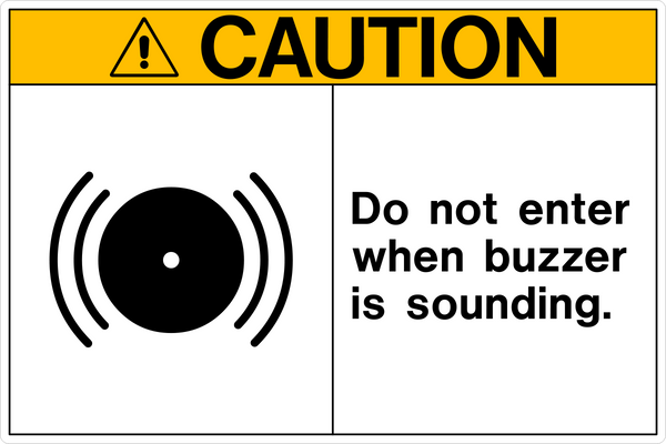 Do Not Enter On Buzzer OSHA Caution Sign | Western Safety Sign