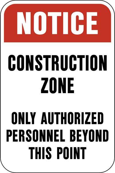 Danger - Construction Zone | Western Safety Sign