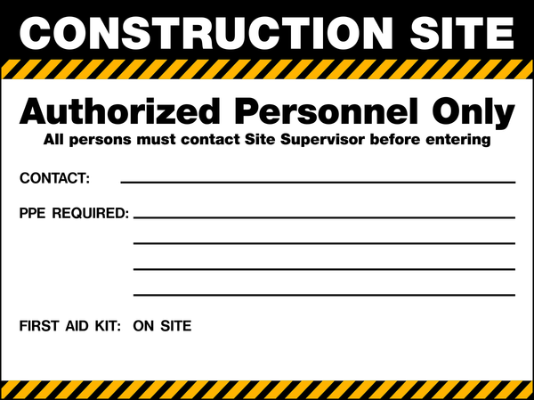 Access Construction Site – Western Safety Sign
