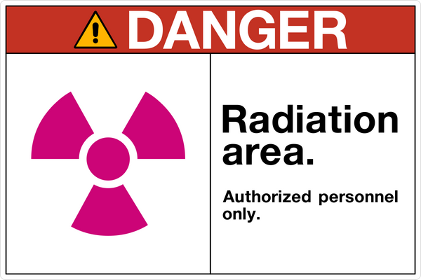 Radiation Authorized Personnel OSHA Danger Sign | Western Safety Sign