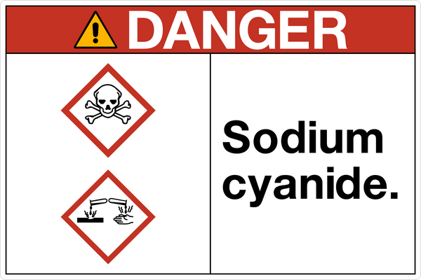 Danger - Sodium Cyanide | Western Safety Sign