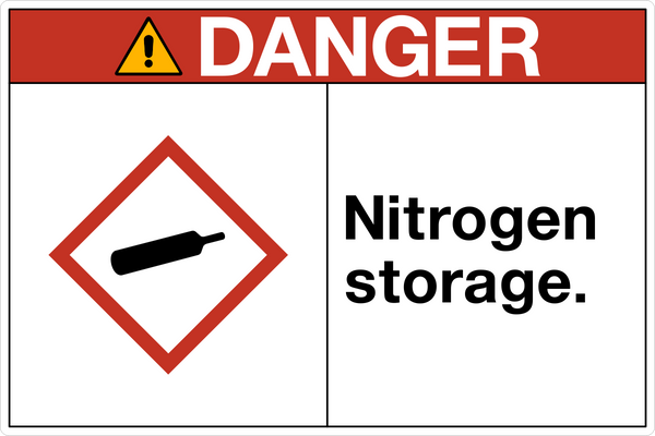 Nitrogen Storage OSHA Danger Sign | Western Safety Sign
