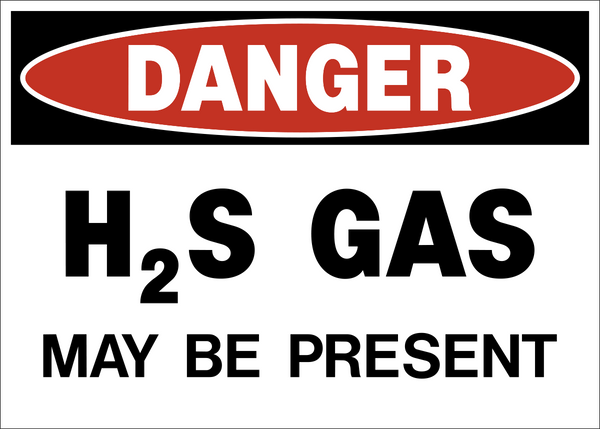 Danger - H2S Gas | Western Safety Sign