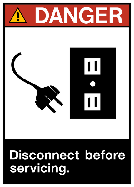 Danger - Disconnect before Servicing | Western Safety Sign