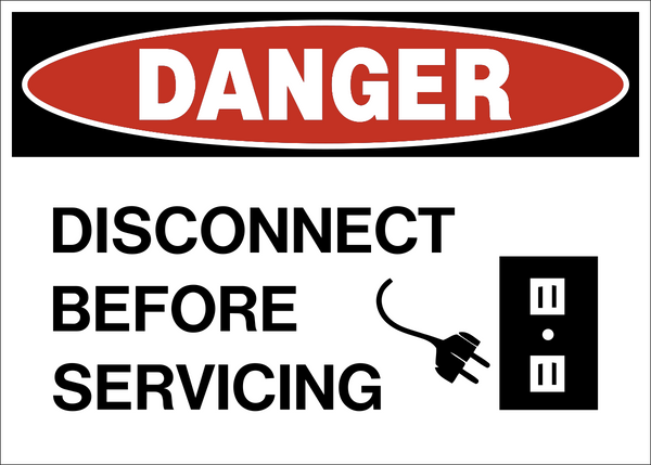 Danger - Disconnect before Servicing | Western Safety Sign