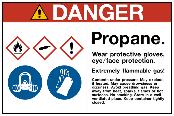 Danger - Propane A | Western Safety Sign