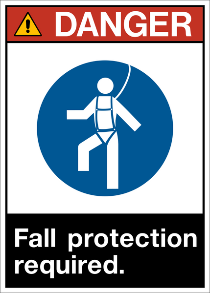 Danger - Fall Protection | Western Safety Sign