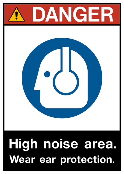 Danger - Ear Protection A | Western Safety Sign