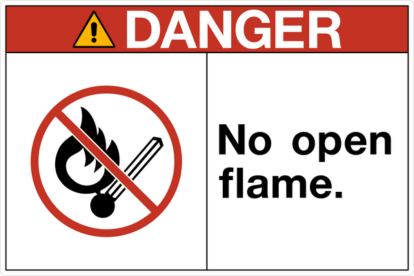 Open Flame Safety Symbol