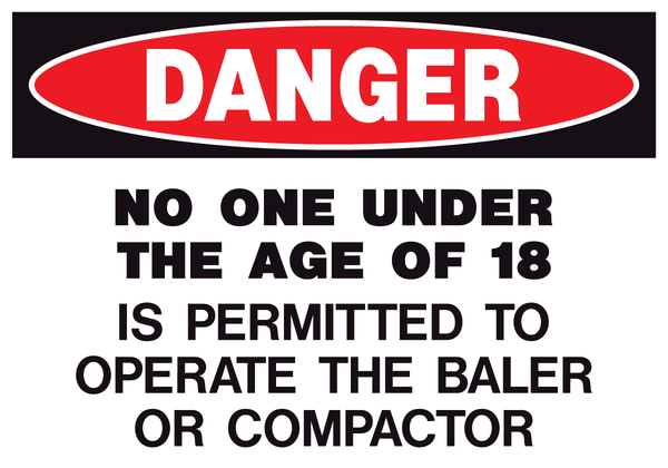 Danger - Under 18 | Western Safety Sign
