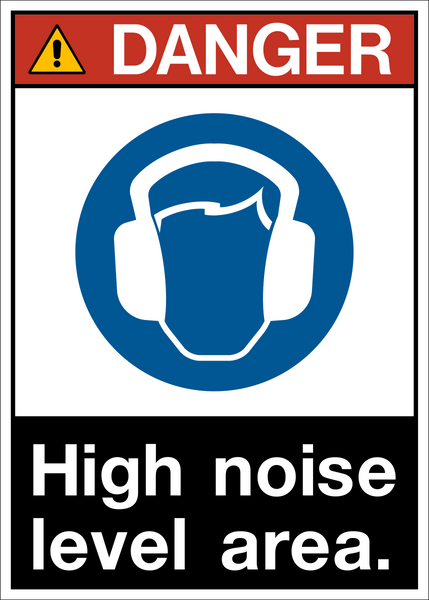 Danger - High Noise Level Area | Western Safety Sign
